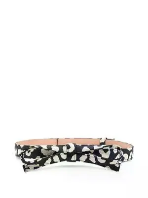 Carolina Herrera Leopard-print Bow Belt - Black