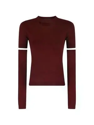 Federica Tosi Cut-out Fine-knit Sweater - Red