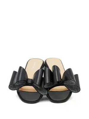 Mach & Mach Le Cadeau Crystal-embellished Flat Sandals