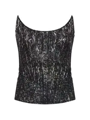 Giuseppe Di Morabito Sequin-embellished Corset Top
