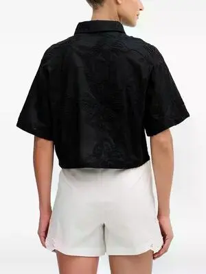 BENETTON Embroidered Cropped Shirt