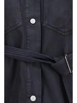 Dries Van Noten Cropped Cotton Jacket With Belt