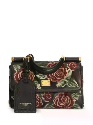 Dolce & Gabbana Mini My Sicily Floral-print Leather Handbag