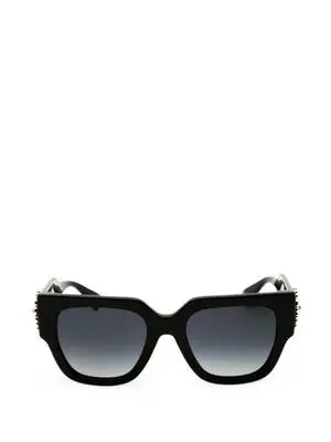 Moschino Embellished Rectangle-frame Sunglasses - Black