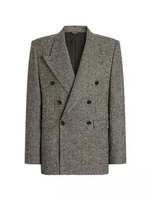 Dolce & Gabbana Sinatra Double-breasted Jacket In Birdseye Wool Blend