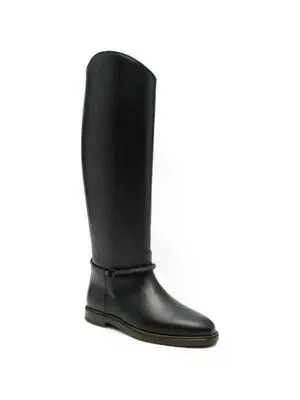 Brunello Cucinelli Monili-chain Leather Boots