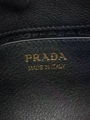 Prada Arqué Leather Shoulder Bag - Black