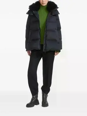 YVES SALOMON Fur-trim Hooded Down Jacket
