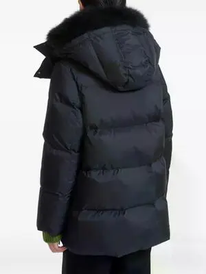 YVES SALOMON Fur-trim Hooded Down Jacket