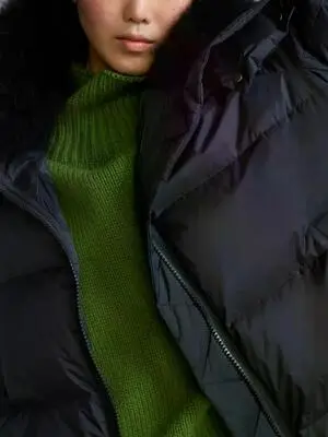 YVES SALOMON Fur-trim Hooded Down Jacket