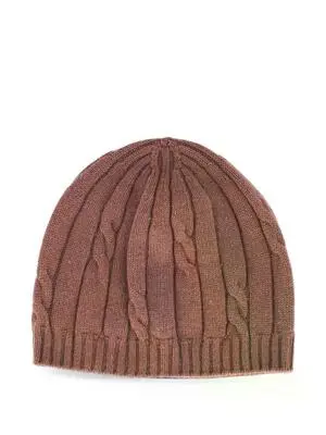 Peserico Cable-knit Beanie Hat - Brown