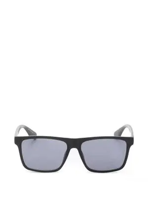 Calvin Klein Matte Rectangle Frame Sunglasses - Black