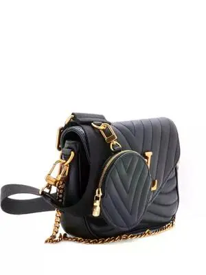 LOUIS VUITTON New Wave Multi Pochette Quilted Leather Crossbody Bag - Black