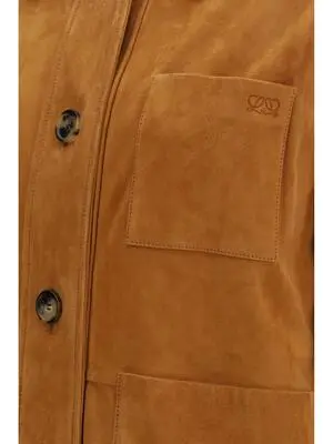 Loewe Suede Goat Leather Workwear Jacket - Brown