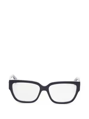 Longchamp Logo Plaque Square Frame Eyeglasses - Blue
