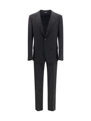 Dolce & Gabbana Martini Light Single-breasted Wool Gabardine Suit - Black
