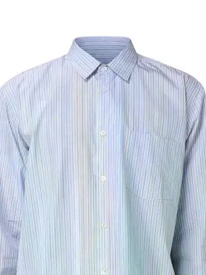 Comme Des Garçons Vertical-stripe Cotton Shirt - Blue