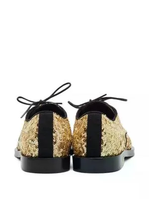 Dolce & Gabbana Sequin Pointed-toe Derby Shoes