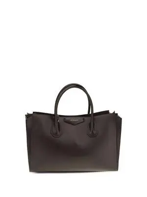 Givenchy Medium Antigona Catchall Glossy Grained Leather Handbag - Brown