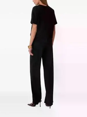 GAELLE PARIS Lace-logo T-shirt
