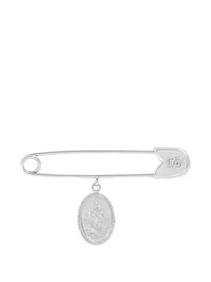 Dolce & Gabbana Charm-detail Safety Pin - Silver