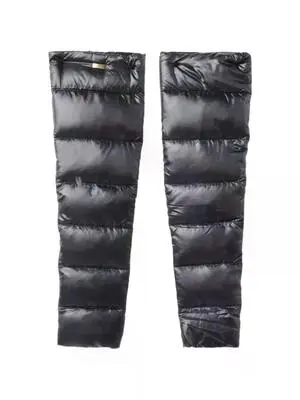 Herno Quilted Ribbed-knit Arm Warmers With Gold-tone Hardware