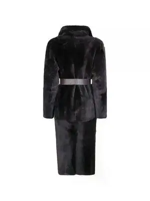 DESA 1972 Reversible Belted Shearling Coat