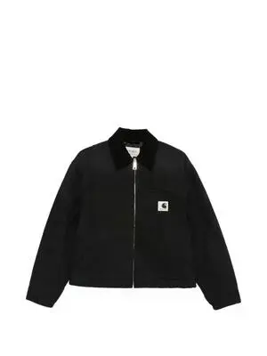 Carhartt Work In Progress Canvas Jacket With Corduroy Collar - Black