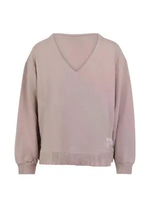 NOUMENO CONCEPT V-neck Ribbed-trim Sweatshirt