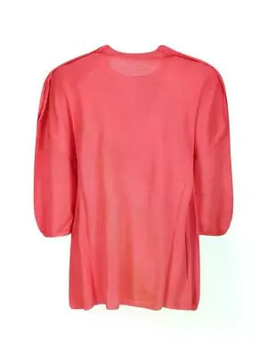 Comme Des Garçons Crew-neck Three-quarter-sleeve Sweater - Red