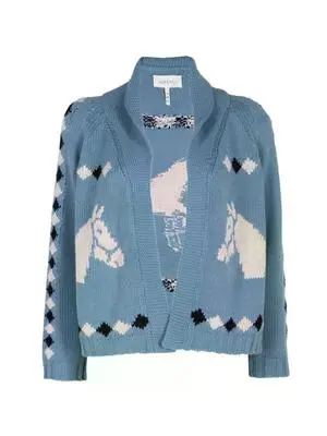 The Great. Stable Lodge Cardigan - Blue