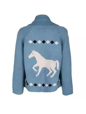 The Great. Stable Lodge Cardigan - Blue