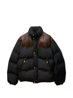 Versace Leather-trim Padded Jacket
