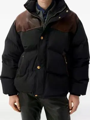 Versace Leather-trim Padded Jacket