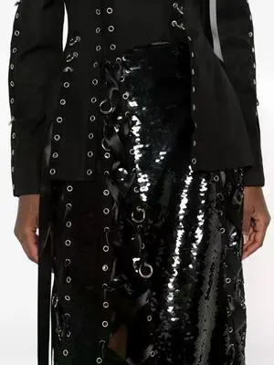 Simone Rocha Sequin-embellished Lace Midi Skirt