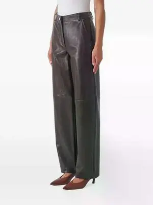 Max Mara Leather Wide-leg Trousers