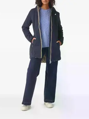 K-WAY Denise St Warm Double Hooded Logo-print Jacket