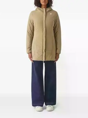 K-WAY Denise St Warm Double Hooded Logo-print Jacket