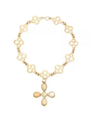 FERRAGAMO 1980s Gancini Pendant Necklace - Gold