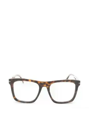 DB EYEWEAR BY DAVID BECKHAM Tortoiseshell-effect Square-frame Glasses - Brown
