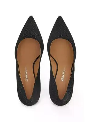 FERRAGAMO Glitter Effect Pointed Toe Pumps