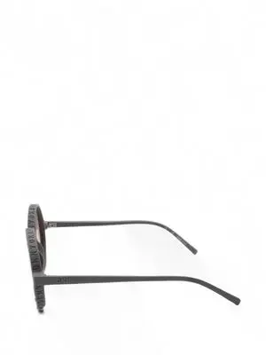 Dkny Logo-engraved Round-frame Sunglasses
