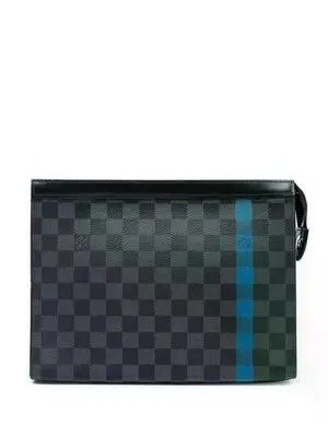 LOUIS VUITTON Damier Graphite Stripe Pochette Voyage Mm Clutch Bag