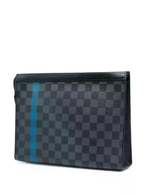 LOUIS VUITTON Damier Graphite Stripe Pochette Voyage Mm Clutch Bag