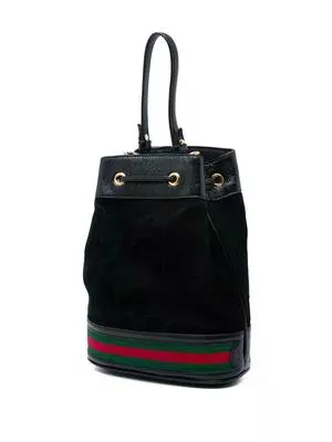 Gucci 2016-2026 Small Suede Web Ophidia Bucket Bag Satchel