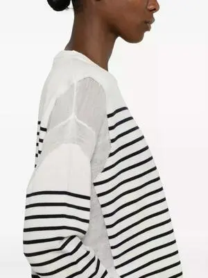 Erika Cavallini Striped Round Neck Sweater