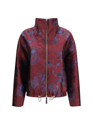 Giorgio Armani Ginkgo Jacquard Zip-up Jacket - Multicolor