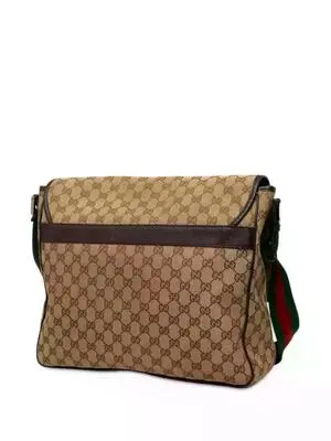Gucci Gg Canvas Web Flap Messenger Bag