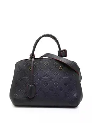 LOUIS VUITTON 2019 Monogram Empreinte Montaigne Bb Satchel - Blue