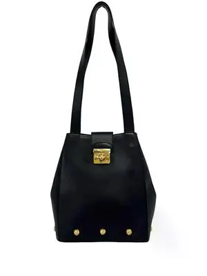 FERRAGAMO Studded Leather Tote Bag